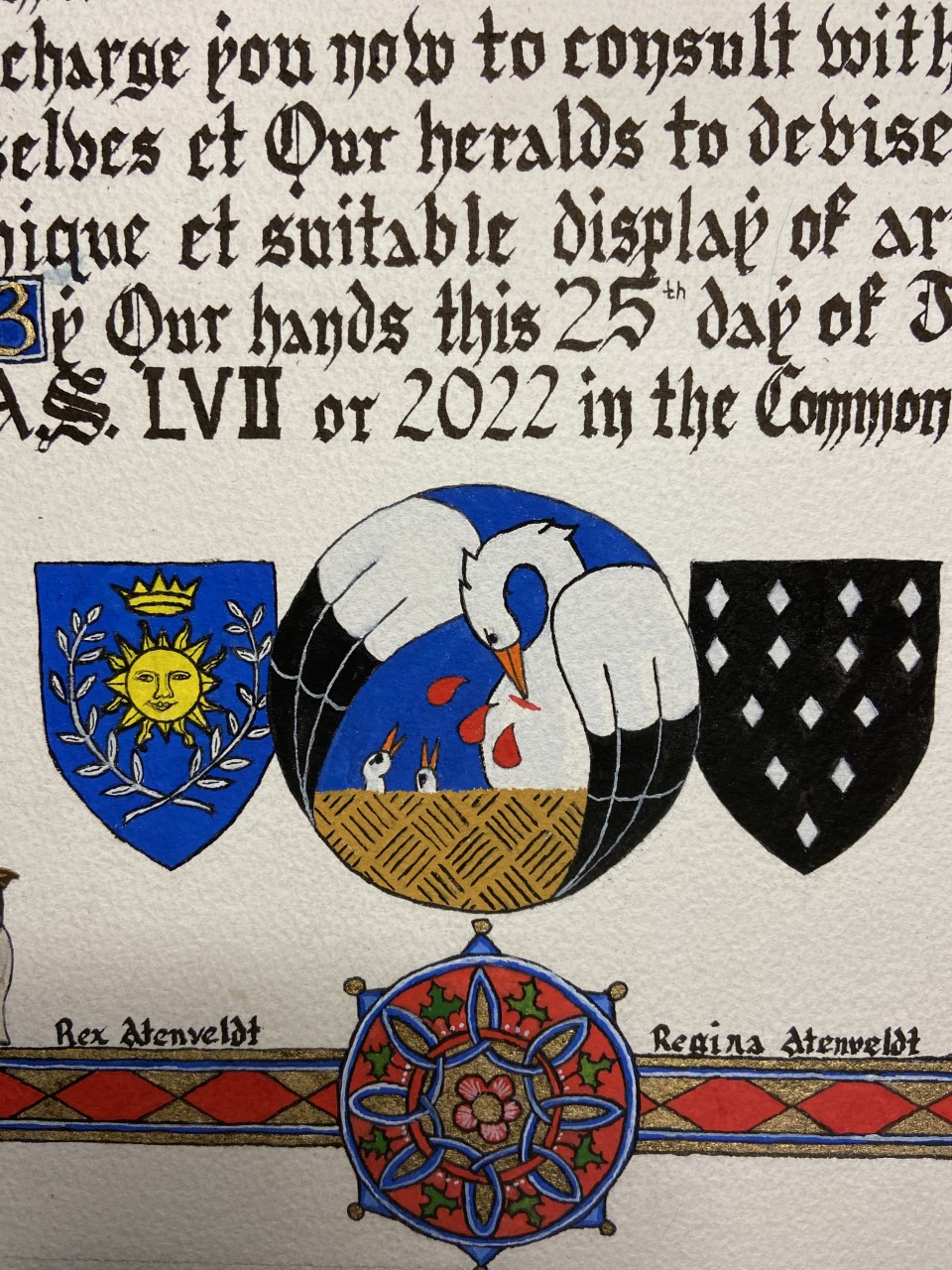 Pell Scroll for Jenn – Thegn, Master, Sir Seved Ribbing, SCA