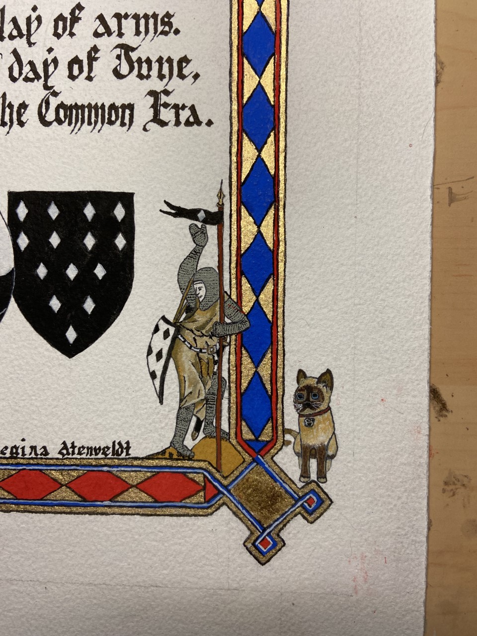 Pell Scroll for Jenn – Thegn, Master, Sir Seved Ribbing, SCA