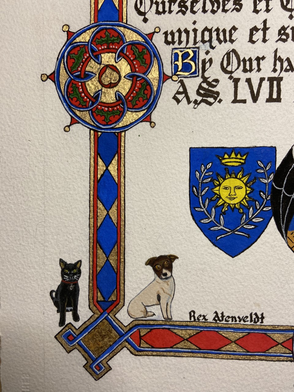 Pell Scroll for Jenn – Thegn, Master, Sir Seved Ribbing, SCA